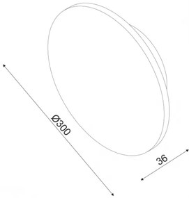 ACA Lighting LED nástěnné dekorativní svítidlo ECLIPSE 15W/230V/3000K/1200Lm/80°/IP20, kruhové bílé