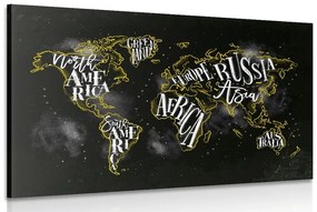 Obraz trendová mapa světa - 120x80 cm