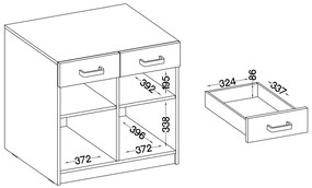 Skříň MALTA 2F2S Dub artisan