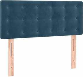 Box spring postel s matrací tmavě modrá 100x200 cm samet 3127719