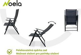 Noela Zahradní jídelní set Viking XL 190cm + 8x kovová židle Pia