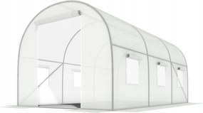 Bílý fóliový tunel s okny – 10 m2 400*250*200