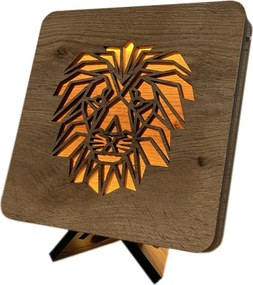 Li-Go "Hlava lva polygon" lampa 19x19 cm provedení povrchu: dub světlý