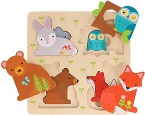 Petit Collage Dřevěné Reveal Puzzle Jsi moje miminko / od 18 měsíců