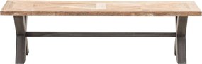 Lavice Mosca 160x40x46 black&amp;natural