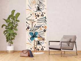 Vliesová fototapeta na zed' Malované Květiny | 90 x 270 cm | DFTNVL3733