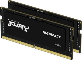 Kingston FURY Impact DDR5 32GB 6400MT/s CL38 SO-DIMM (2x16GB) XMP (KF564S38IBK2-32) Černá