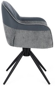 BIZZOTTO Otočné křeslo ISOTTA GREY 0733505