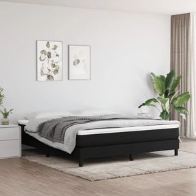 Box spring postel s matrací černá 180x200 cm textil,  3144095
