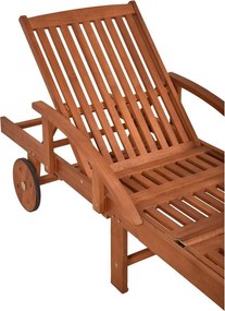 Hnědé dřevěné zahradní lehátko Beverly Hills – Garden Pleasure