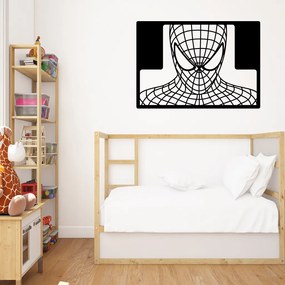 Živá Zeď Samolepka na zeď Spiderman portrét Barva: černá