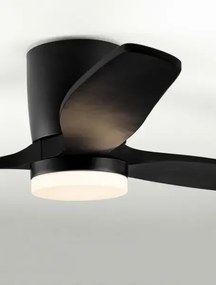 LED černo-dřevěné moderní stropní svítidlo Aloa s dálkovým ovládáním