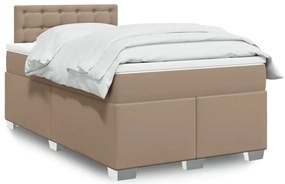 Box spring postel s matrací cappuccino 120x190 cm umělá kůže