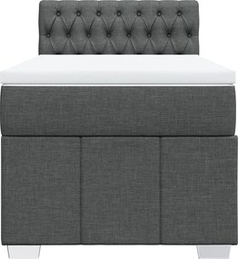 Box spring postel s matrací tmavě šedá 80 x 200 cm textil 3286903
