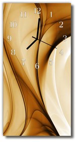 Skleněné hodiny vertikální  Umění Grafické umění béžové 30x60 cm