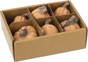 Set 6ks keramická oranžová dekorace dýně Pumpkin - 6*4*5 cm