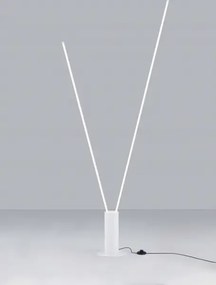 LED bílá stojací lampa Kimolia