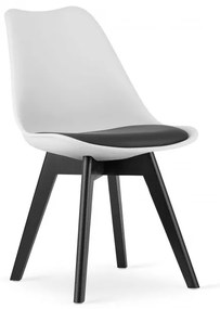 Set čtyř jídelních židlí MARK - bílo černé (4ks)
