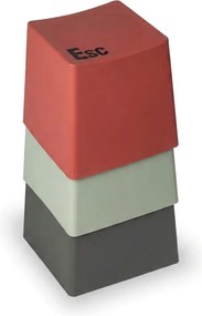 Plastový taburet BUTTON, černý