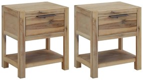 Noční stolky se zásuvkami 2 ks 40 x 30 x 48 cm masivní akácie 3057529