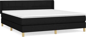 Box spring postel s matrací černá 160x200 cm textil 3130283