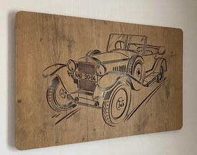Li-Go "Veterán" světelný obraz 230V 90x62 cm provedení povrchu: dub světlý