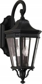 Zahradní fasádní lampa skleněná průhledný