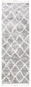 Kusový koberec shaggy Axaya šedý atyp 80x300cm