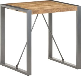 Jídelní stůl 70 x 70 x 75 cm masivní hrubé mangovníkové dřevo 321599