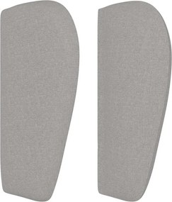 Čelo postele typu ušák světle šedé 147x23x78/88 cm textil 3116862