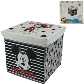 Úložný box na hračky MICKEY MOUSE 30x30 cm šedý