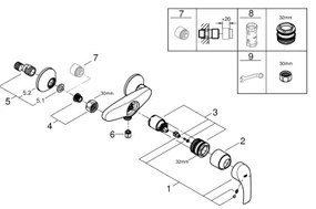 GROHE 33555002 - Sprchová baterie EUROSMART DN 15 lesklý chrom