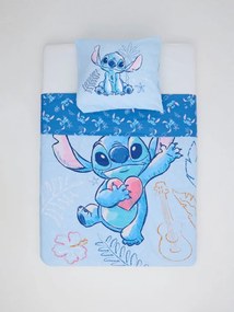 Sinsay - Oboustranná dětská povlečení sada Stitch - modrá