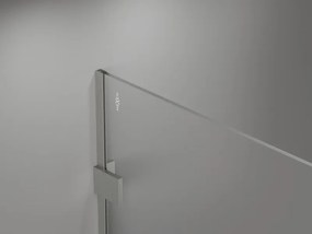 Mexen Lunar sprchová stěna levá 150 x 200 cm, 8mm čiré sklo, broušená ocel, 830-150-000-97-00-L