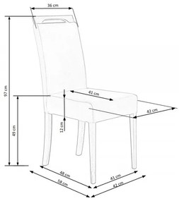 Jídelní židle Clarion II / šedá
