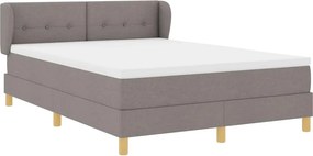 Postel s boxspringem s čelo Taupe 140 x 200 cm textil 3340217