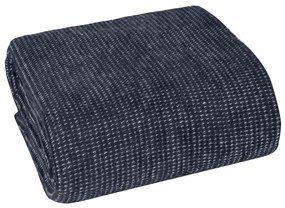 Vysoce kvalitní deka v tmavě modré barvě s vaflovou strukturou