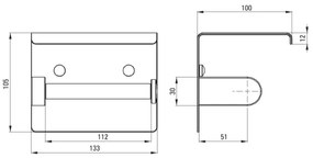 Deante ADR_N221 - Držák toaletního papíru ROUND černá
