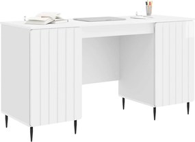 Stůl Bílá s vysokým leskem 142,5 x 50 x 75 cm Kompozitní dřevo 3414589