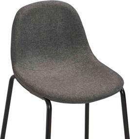 Barové židle 4 ks tmavě šedé textil 281526