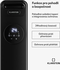 Klarstein Olejový radiátor Thermaxx | 2500 W | 25 m² | 3 režimy | 7 až 35 °C | 44 cm x 64 cm