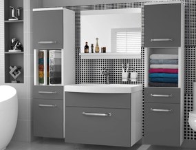 Koupelnový nábytek skříňky s umyvadlem a zrcadlem šedá antracit grafit  ROD PRIMO M 6/0/W/SR/0/ZINC