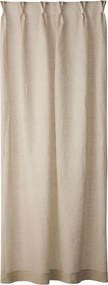 Závěs na dvojitých hačcích flex barva béžová látka poloprůhledná, pletený vzor
