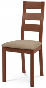Jídelní židle z masivu buku třešeň, potah běžový, BC-2603 TR3