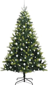 Umělý skládací vánoční stromeček 300 LED Zelená 210 cm PVC a PE 3396003