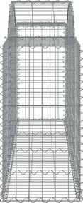 Klenuté gabionové koše 12ks 200x50x80/100 cm pozinkované železo 3146309