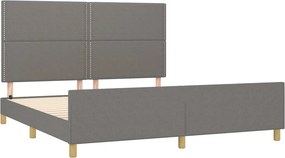 Rám postele bez matrace tmavě šedý 180 x 200 cm textil 3124993