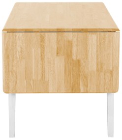 Rozkládací dřevěný jídelní stůl 119-159 x 75 cm LOUISIANA Beliani