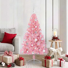 Umělý osvětlený vánoční stromeček Růžová 150 cm PVC 3397068