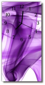 Skleněné hodiny vertikální Umělecké kouřové fialové